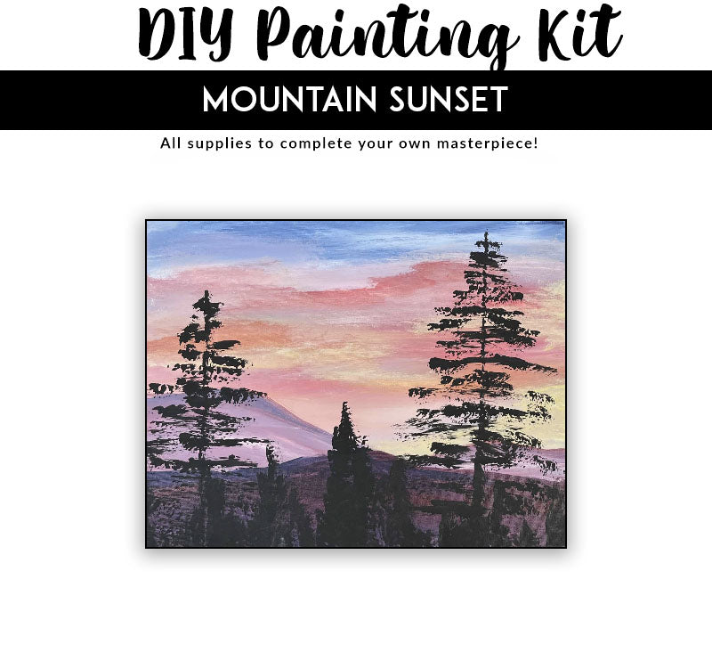 Mountain Sunset DIY Painting Kit – The Enchanted Canvas