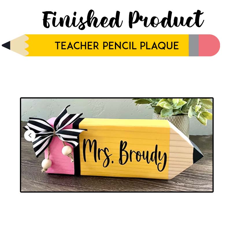 Teacher Name Pencil – The Enchanted Canvas