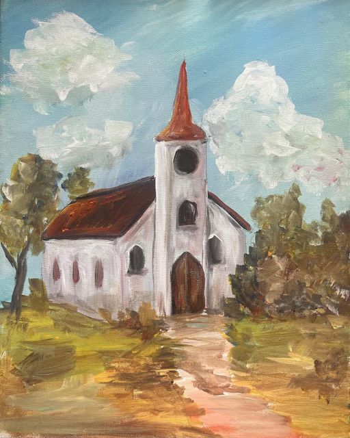 Woodland Chapel DIY Painting Kit – The Enchanted Canvas