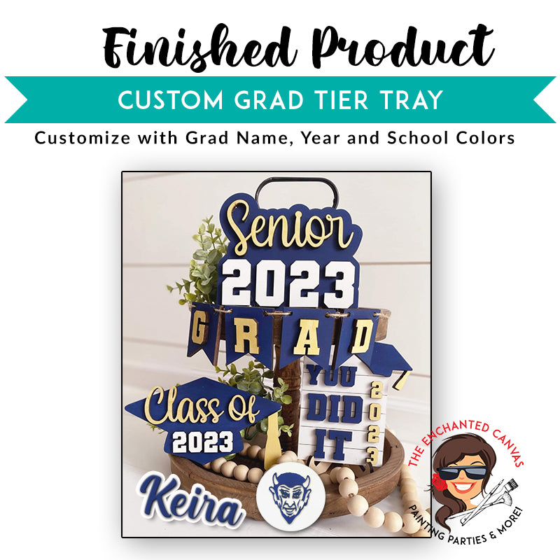 Graduation Personalized Tier Tray Decor – The Enchanted Canvas